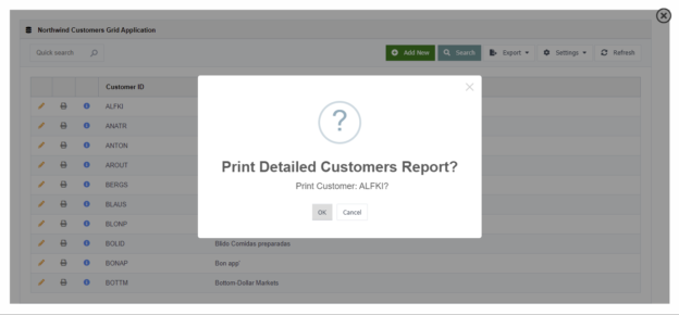 Mike Wilcock - Northwind Customers Application Detailed Report