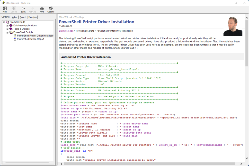 Mike Wilcock - Documentation Update