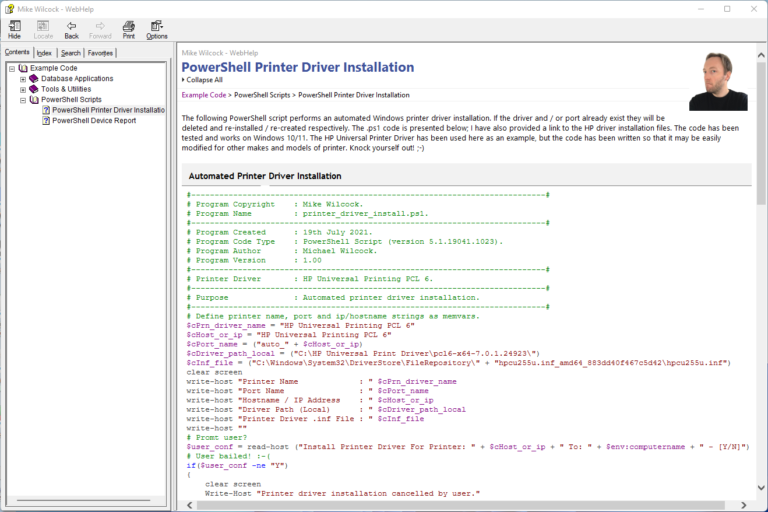Mike Wilcock - Documentation Update